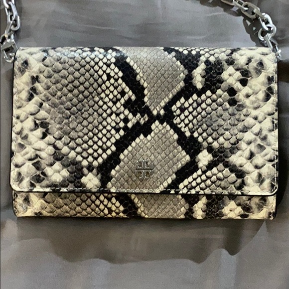 Tory Burch | Bags | Tory Burch Snakeskin Crossbody Purse Clutch | Poshmark
